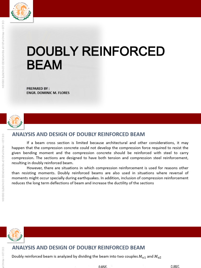 RCD 05 Analysis and Design of Doubly Reinforced Beam 1 | PDF | Beam ...
