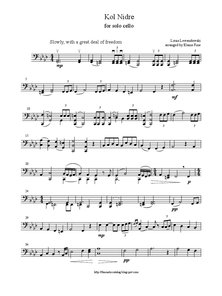 Kol Nidre Cello | PDF