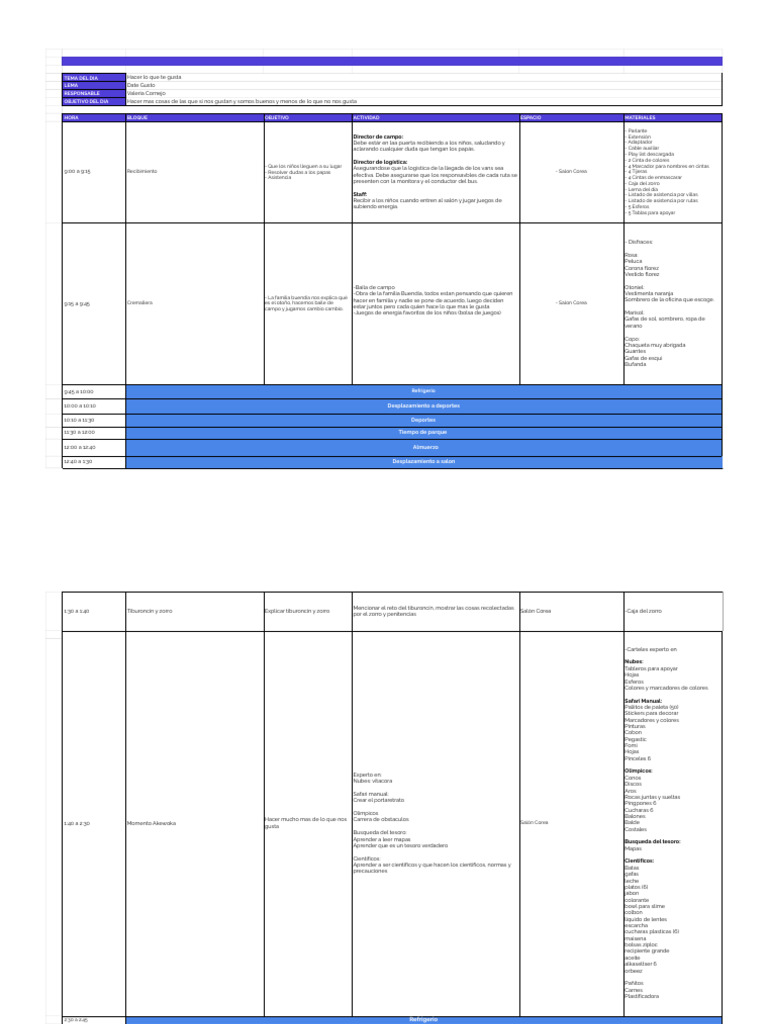 Las Cuatro Estaciones - XLSX - Hacer Lo Que Te Gusta | PDF