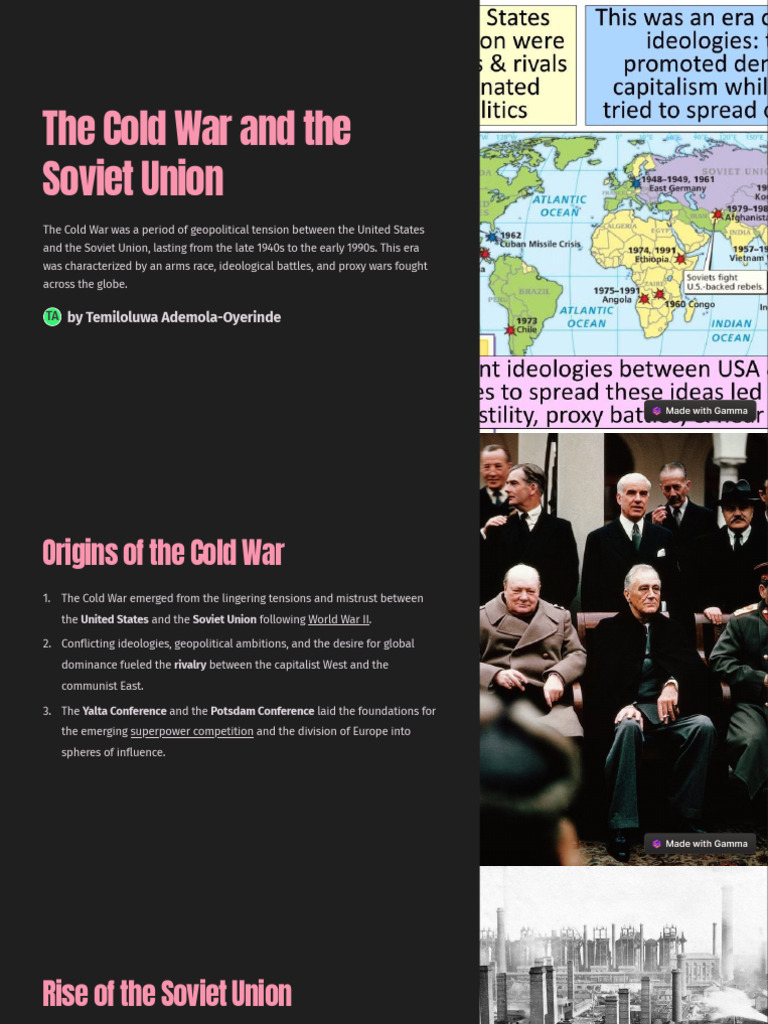 Cold War: Origins, Events, and Impact | PDF | Soviet Union | World Politics