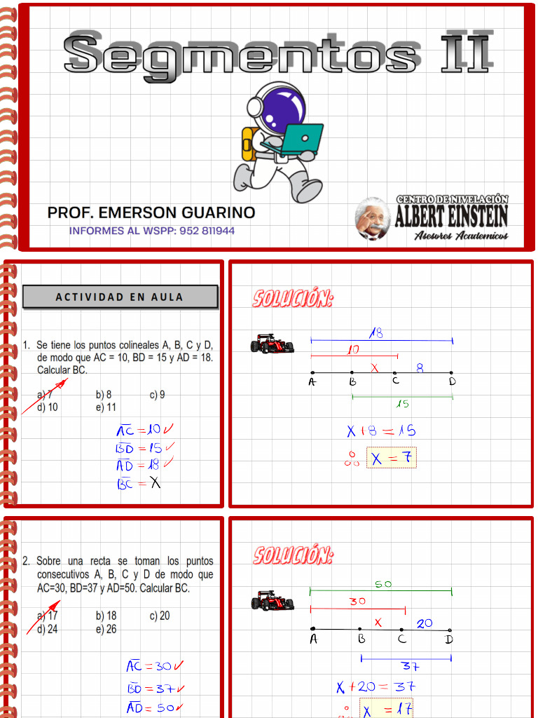 Geometría - Nivel Básico - 02 Segmentos II - Pizarra | PDF