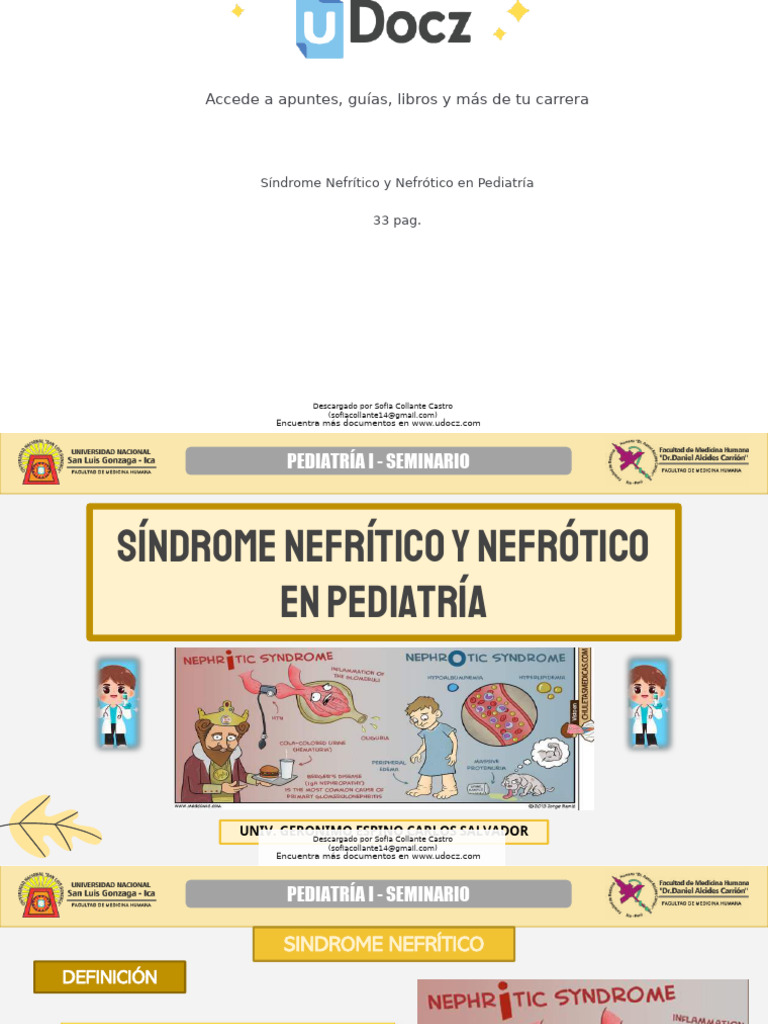 Sindrome Nefrotico y 467665 Downloadable 1209533 | PDF | Medicina ...