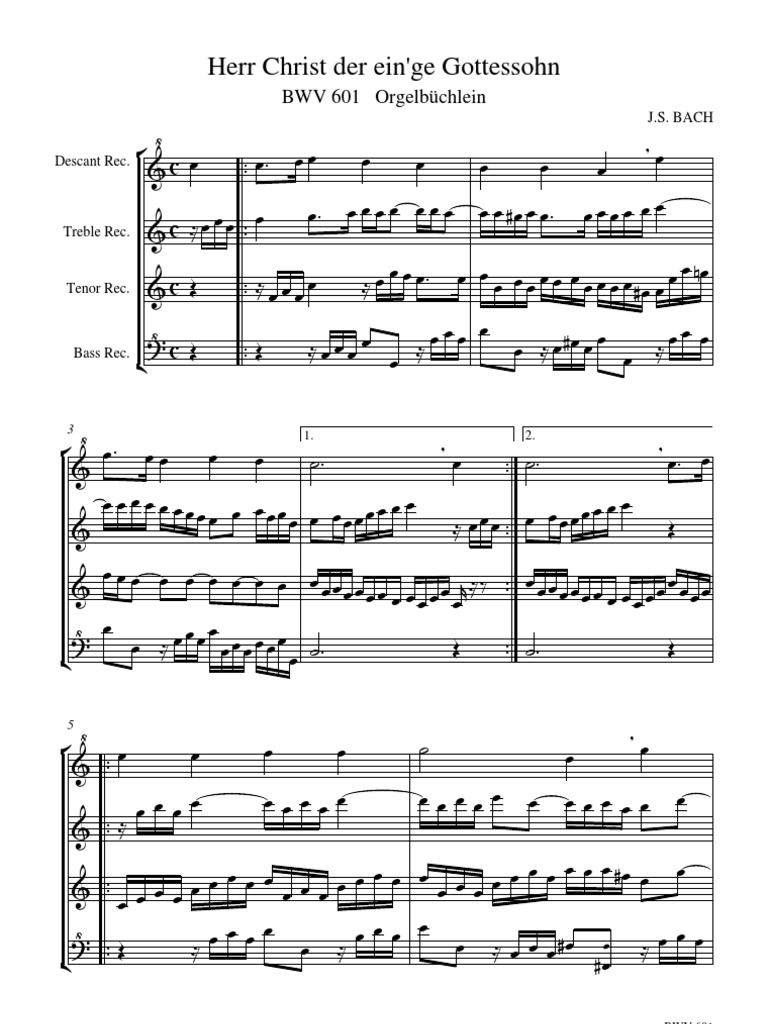 BWV 601 | PDF