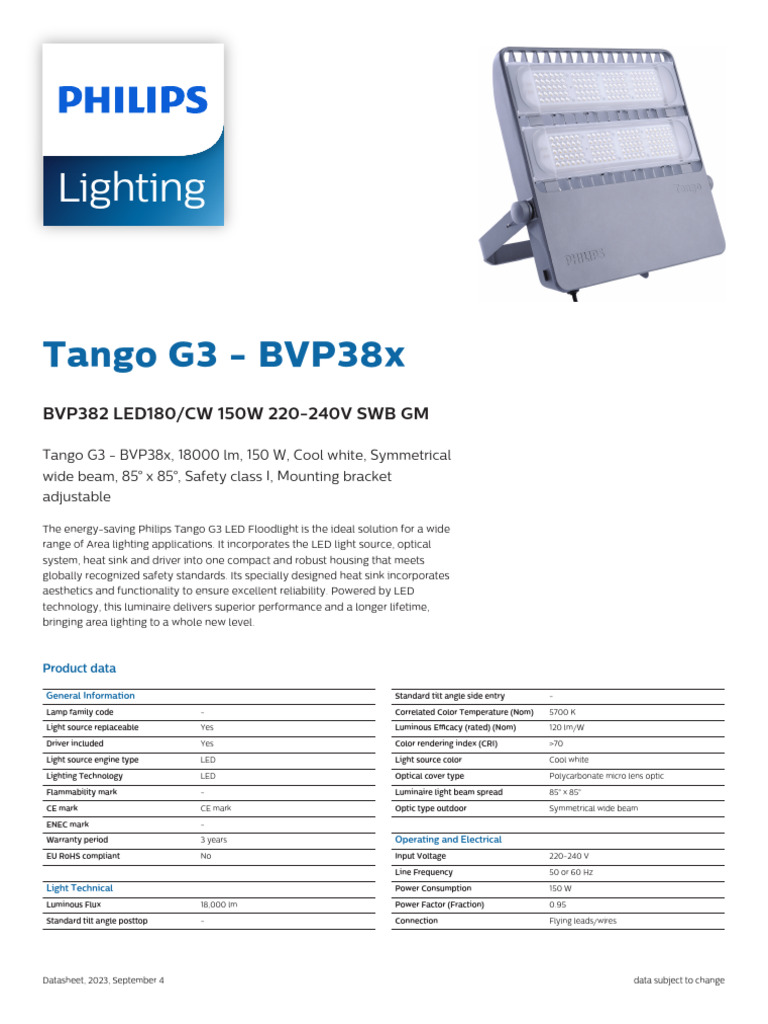 LED Floodlight for Area Lighting | PDF | Lighting | Light Emitting Diode