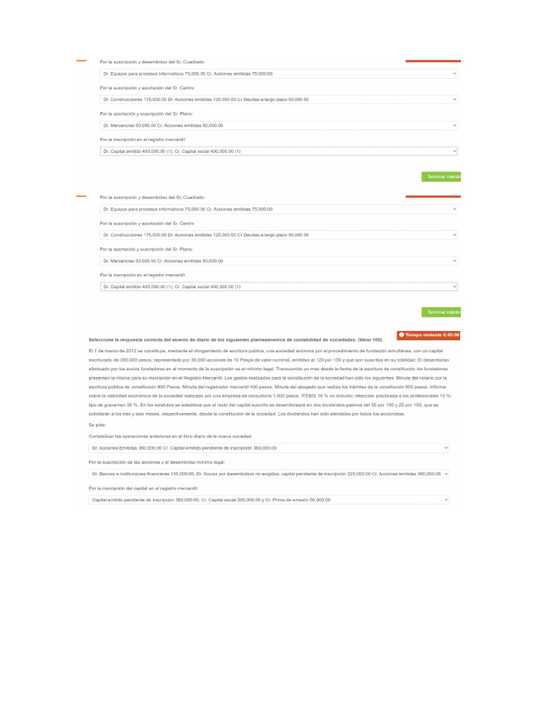 Contabilidad Superior Avt. 5 Autoevaluacion | PDF