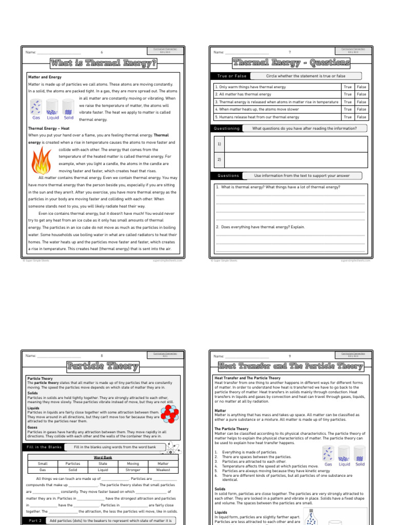 Understanding Thermal Energy in Matter | PDF | Gases | Heat