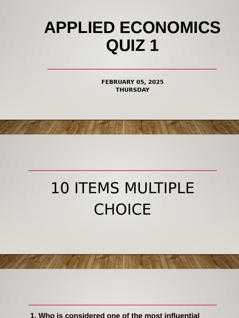 Applied Economics - Chapter 1 Quiz | PDF | Economics | Factors Of ...