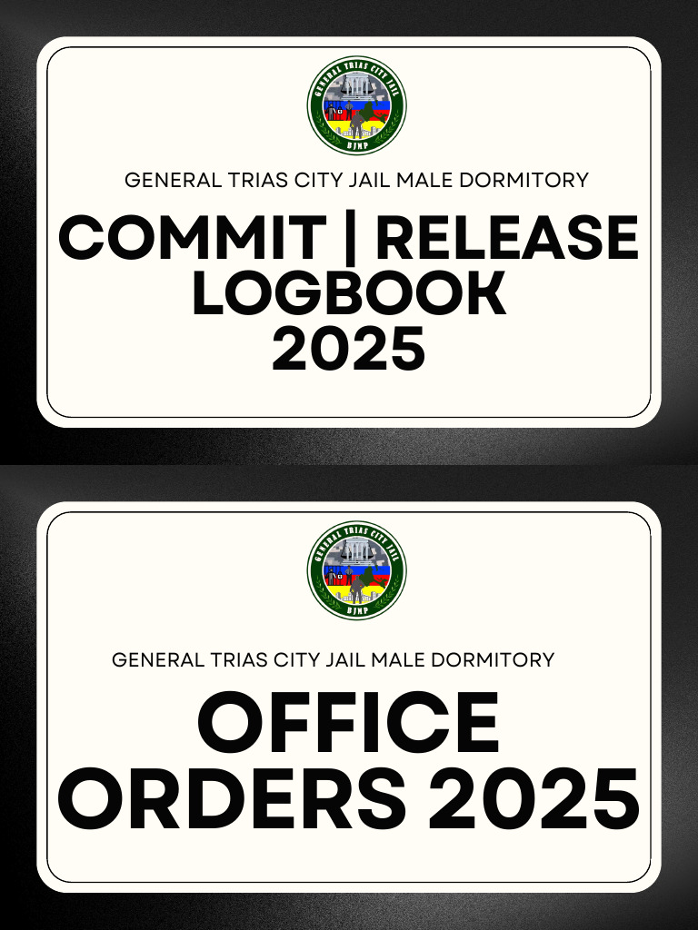 General Trias Jail Orders & Memos 2025 | PDF