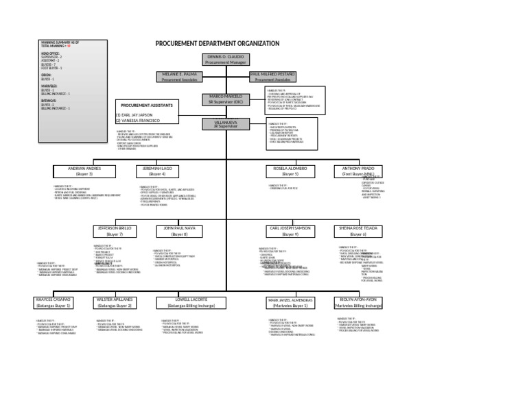 Procurement Department Structure Overview | PDF