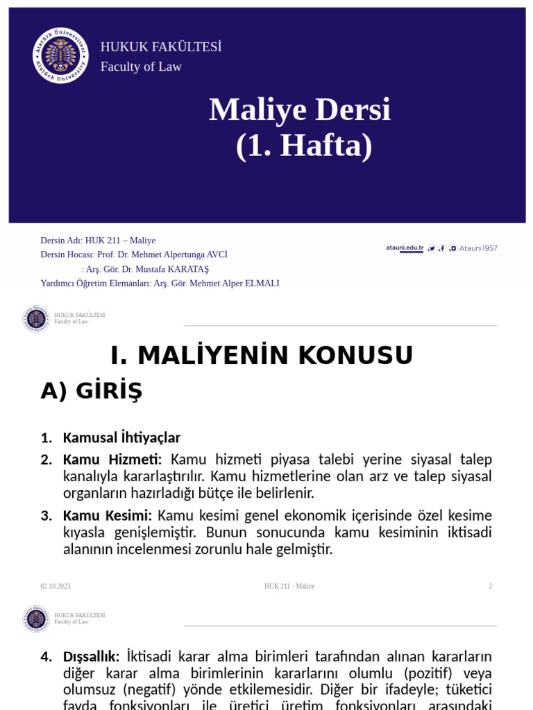 F - 1. Hafta Ders Sunumu | PDF