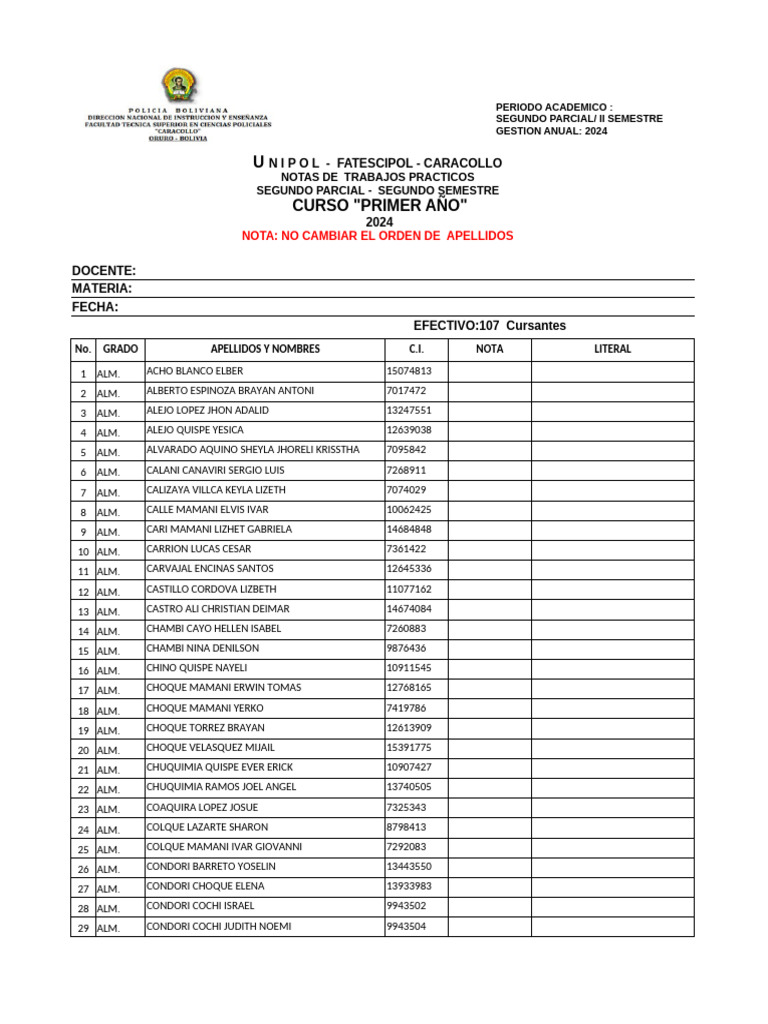 Planilla de Ex y Tp 2do p 2do Sem (1) | PDF