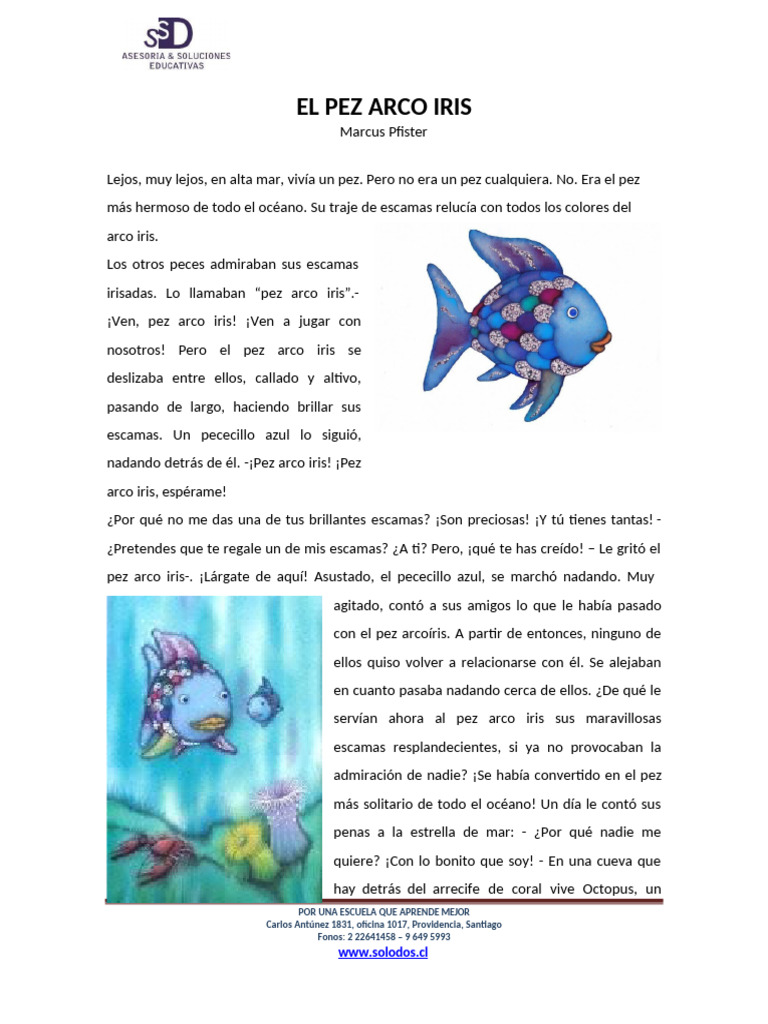 Cuento El Pez Arco Iris | PDF | Arco iris