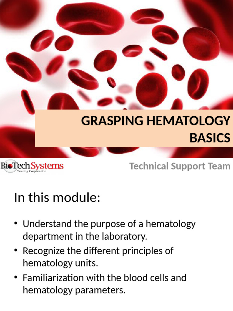Grasping Hematology Basics | PDF | Blood | Vertebrates