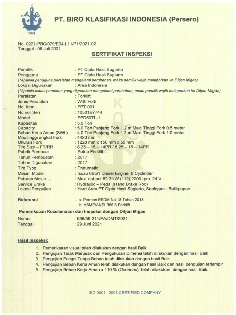 SKPP Migas Fpt-001 (5 Juli 2025) | PDF