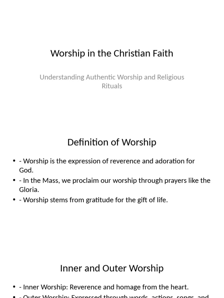 Christian Worship and Rituals Guide | PDF | Worship | Prayer