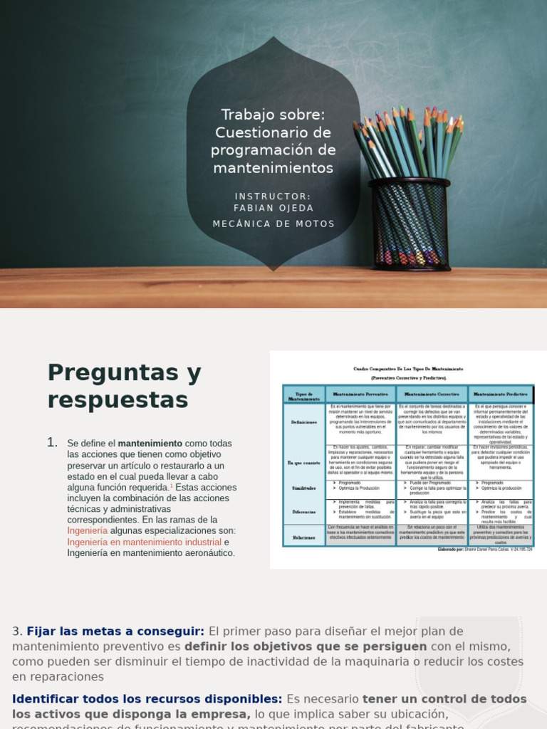 Programacion de Mantenimiento | PDF | Business | Controlador lógico ...