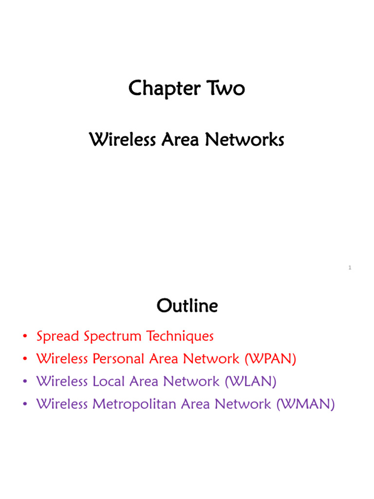 Chapter 2 - Wireless Area Network | PDF | Ieee 802.11 | Wireless Lan