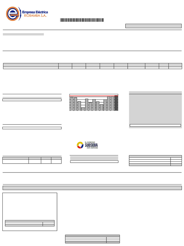 Planilla de Luz | PDF | Servicios (economía) | Economias