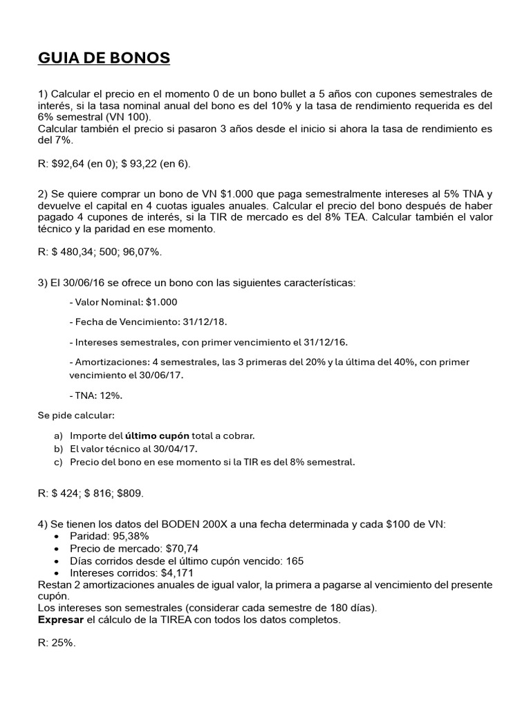 Guia de Bonos | PDF | Bonos (Finanzas) | Interés