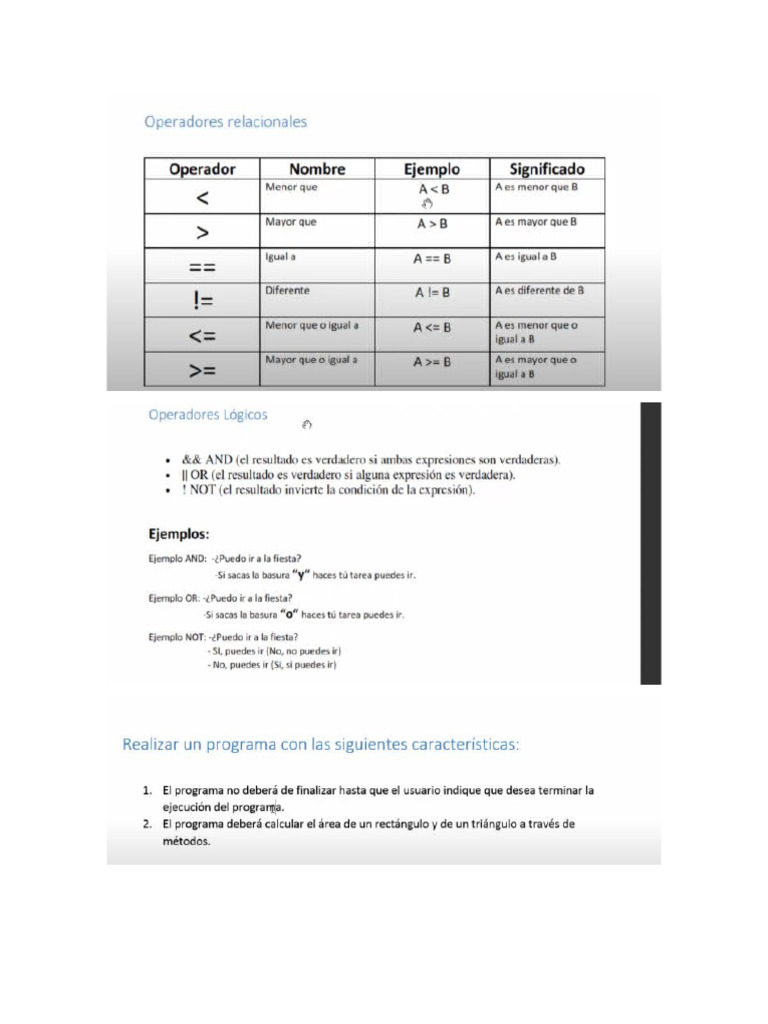 Operadores Lógicos y Relacionales | PDF