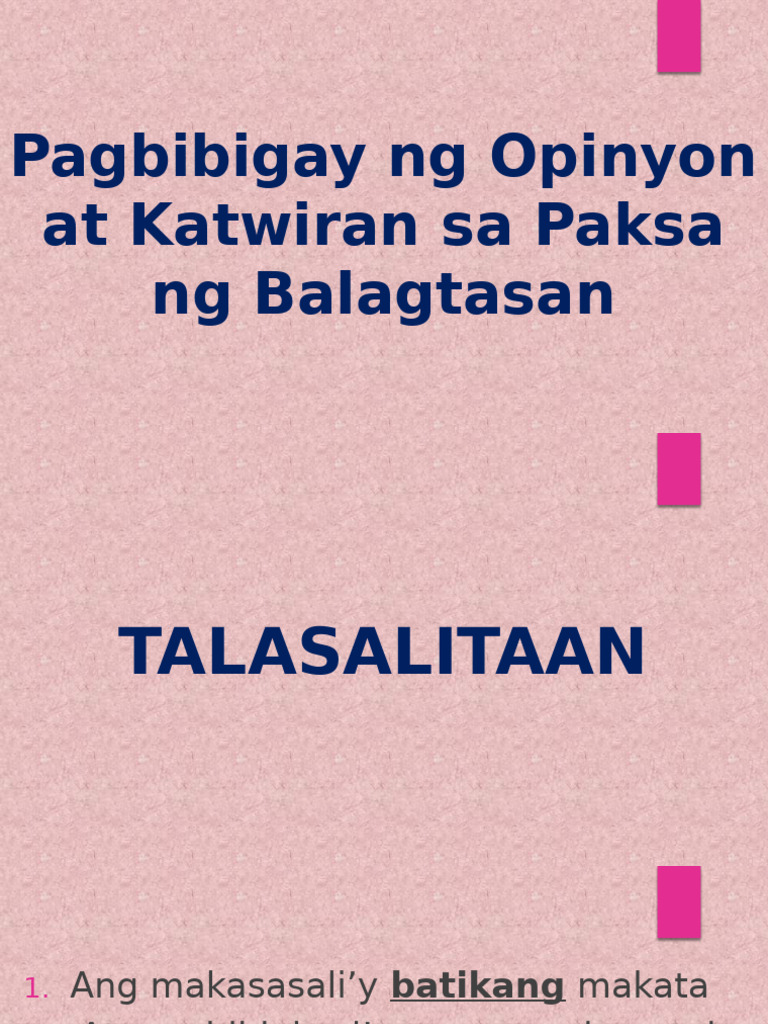 Opinyon o Katuwiran | PDF