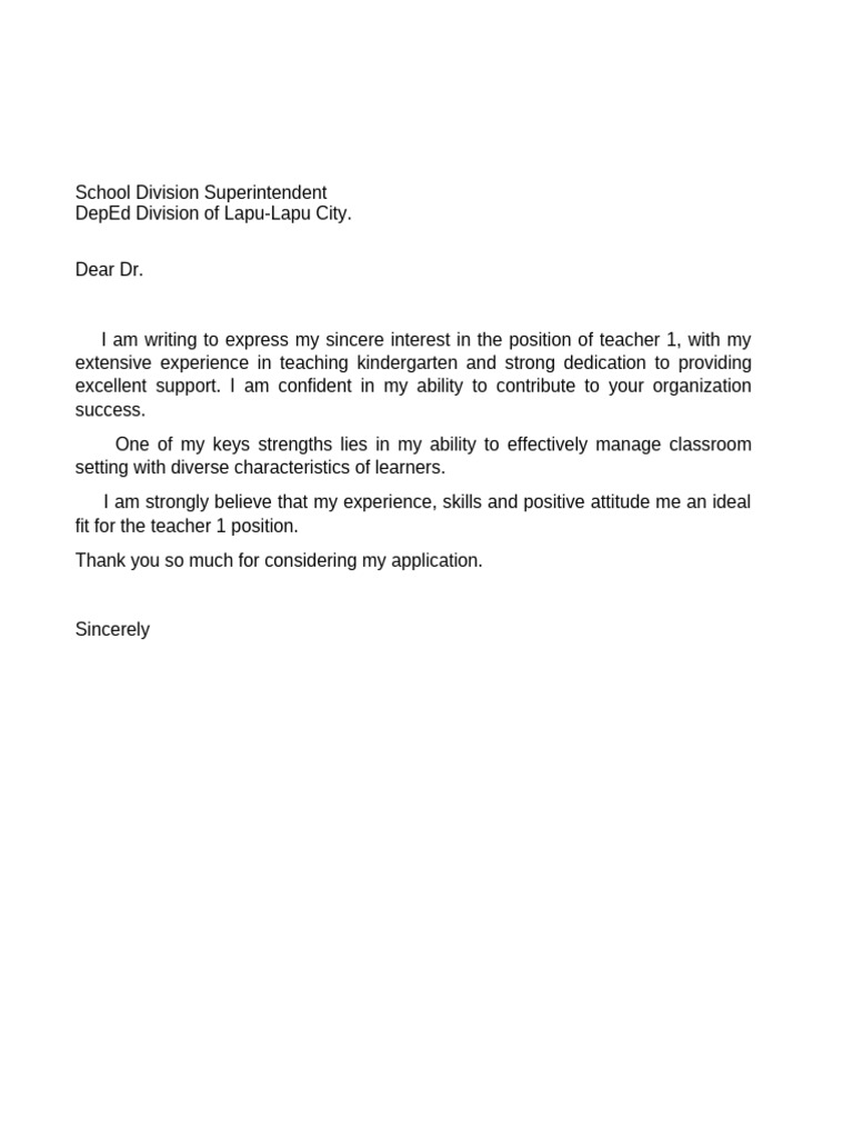 Sampleletter of Intent Deped | PDF