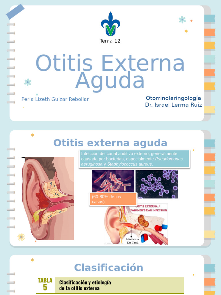 Otitis Externa Aguda: Causas y Tratamiento | PDF | Especialidades ...