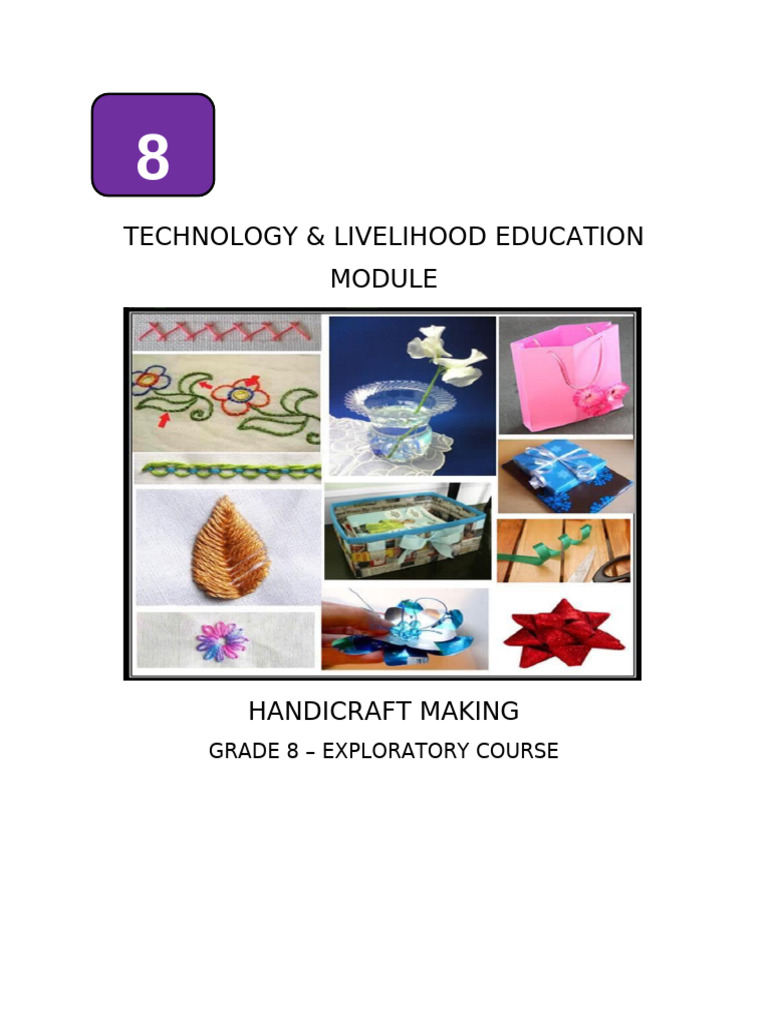 TLE-8-HANDICRAFT-QUARTER-4-MODULE-2-Different Stiches | PDF ...