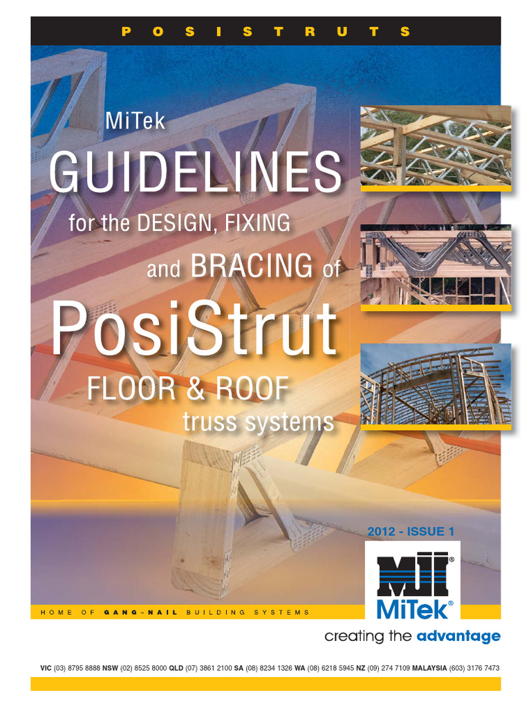 PosiStrut Guidelines 2012 Issue 1 | PDF | Truss | Framing (Construction)