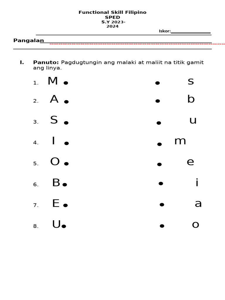 Filipino 1st Test | PDF