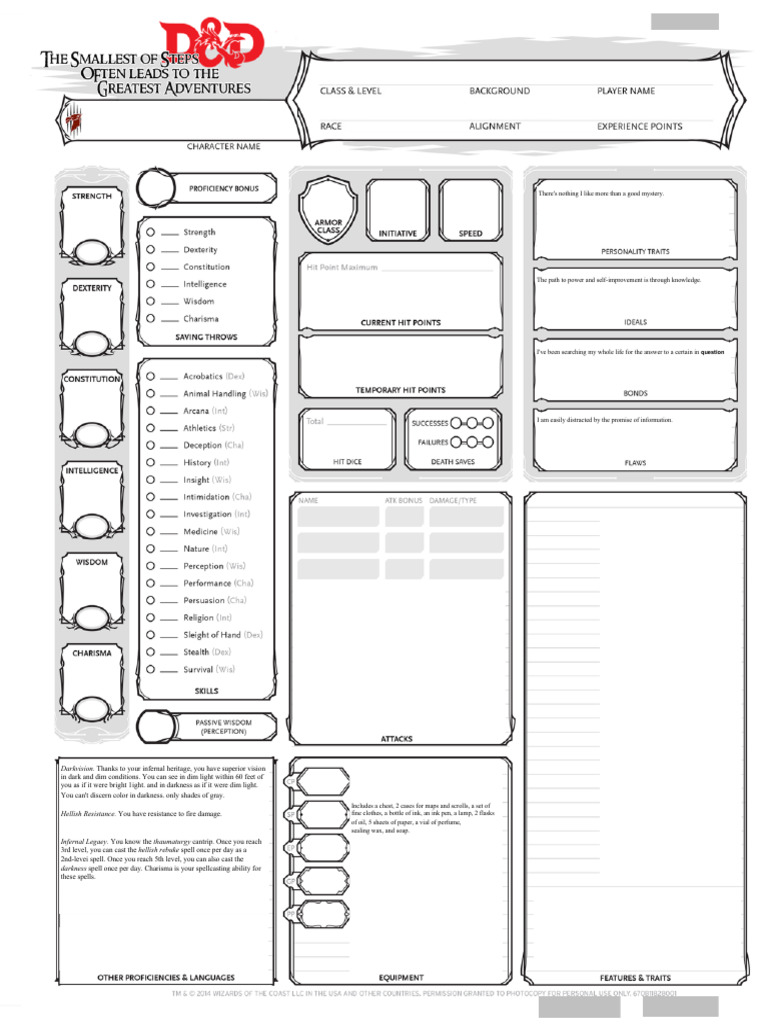 Kairon Chant Tiefling Bard | PDF | Gary Gygax Games | D20 System