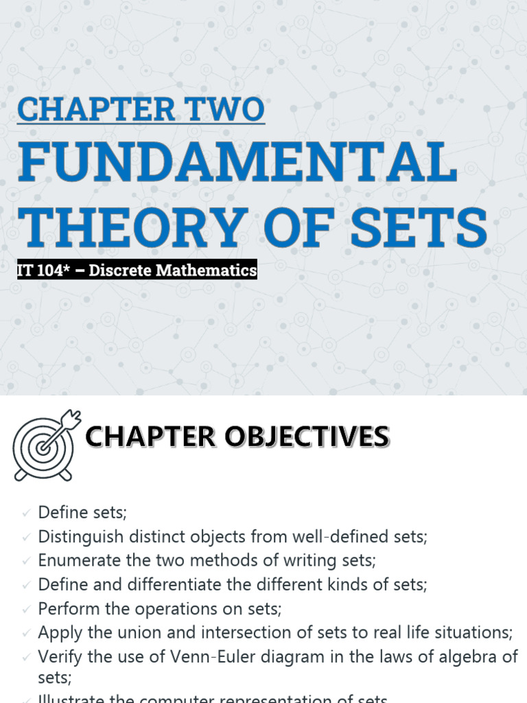 Chapter 2 Part 1 Fundamental Theory of Sets | PDF | Set (Mathematics ...