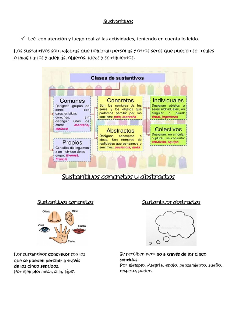 Sustantivos Apoyo Repaso | PDF | Sustantivo