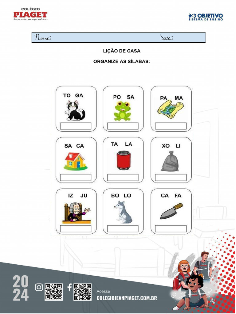 Organize As Silabas | PDF