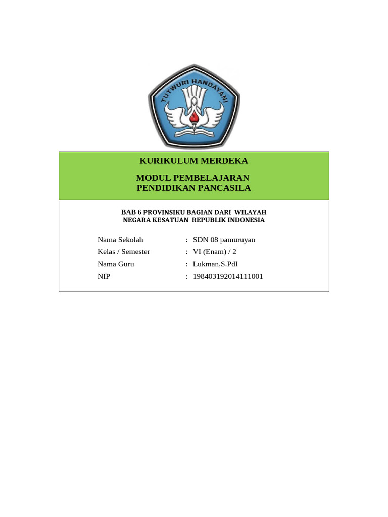 MODUL PPKn 6-6 | PDF