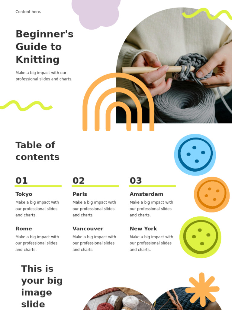 Beginner's Guide To Knitting Presentation Green Variant | PDF ...