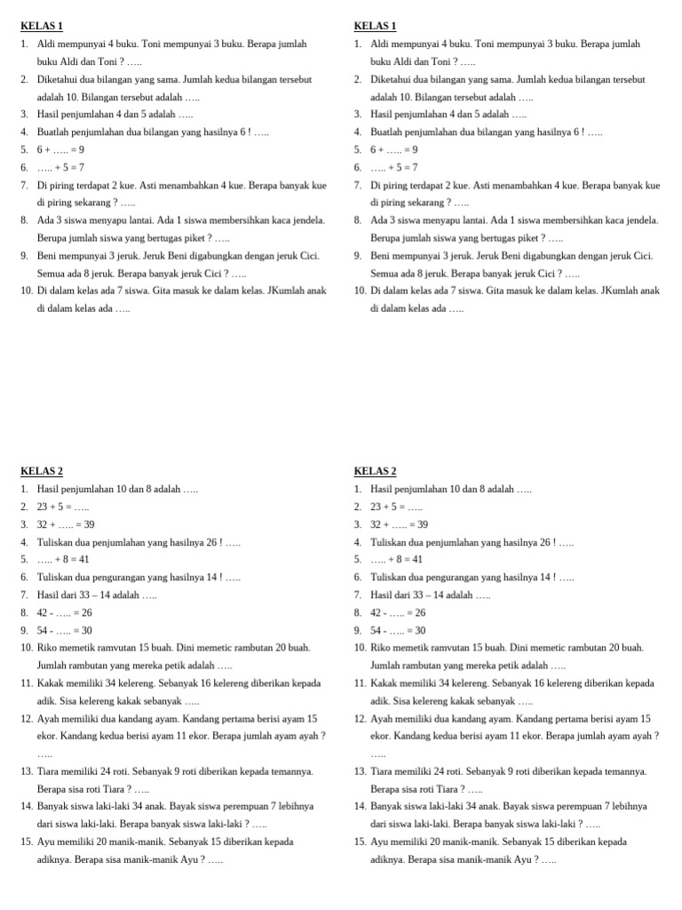Soal Les 29 Agustus 2024 | PDF