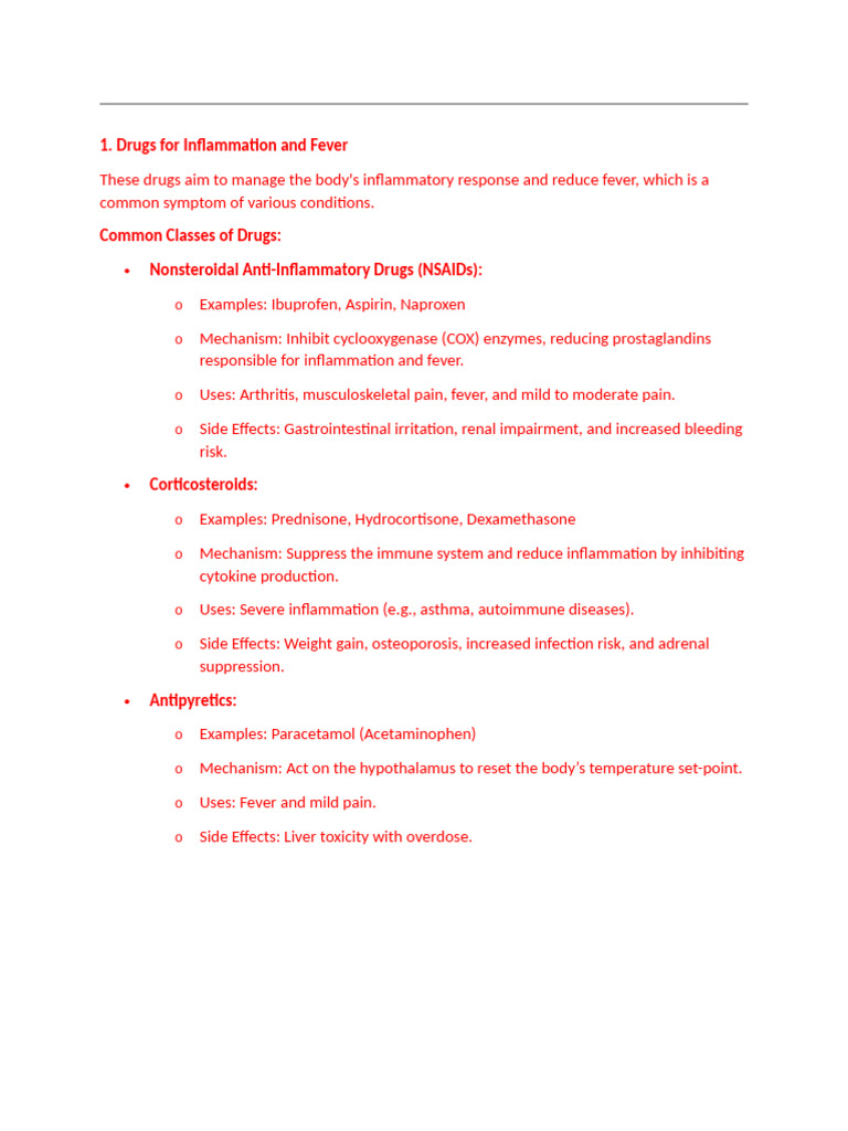 PHARMA Drug Literature Explaination | PDF | Analgesic | Diseases And ...