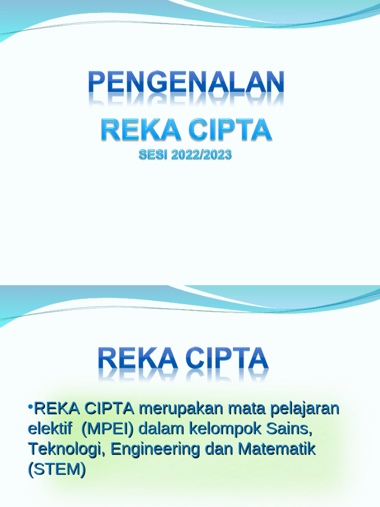 TAKLIMAT MP REKA CIPTA 2022 | PDF