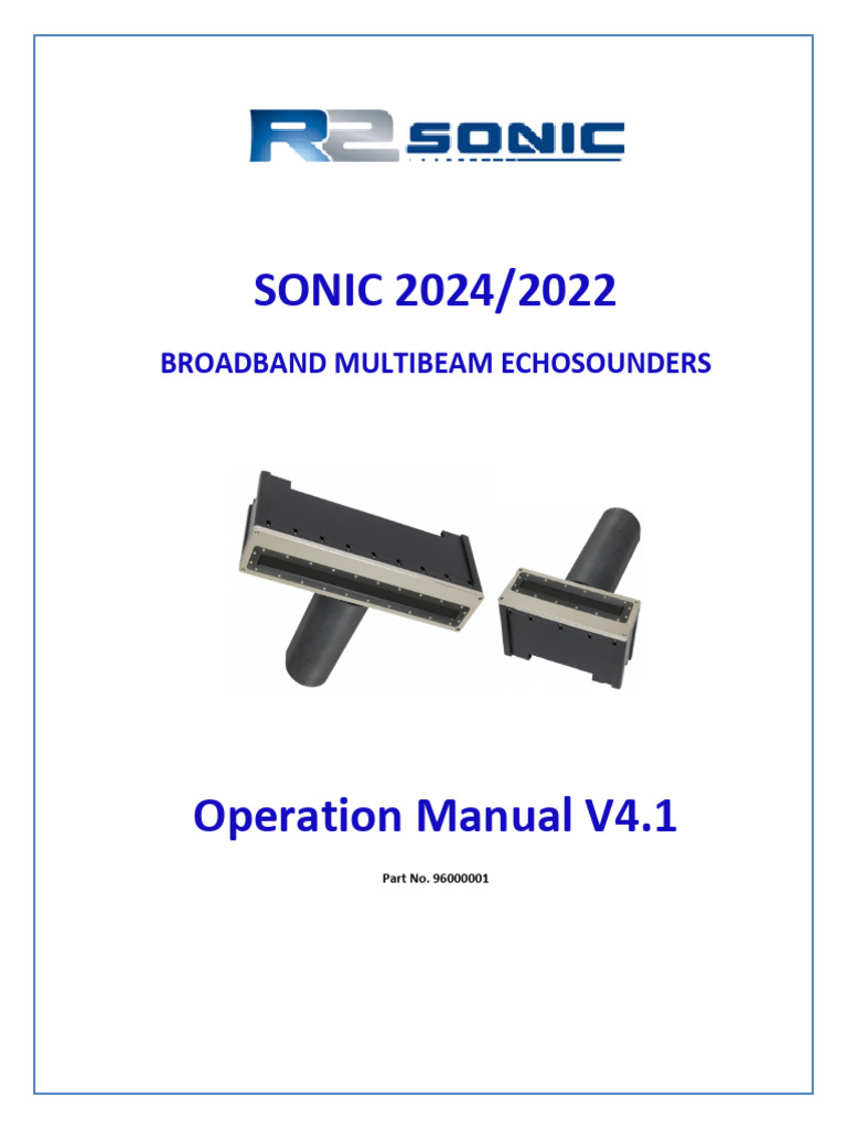 R2Sonic 2024 Operation Manual v4.1 r001-20120329 | PDF | Sonar | Copyright