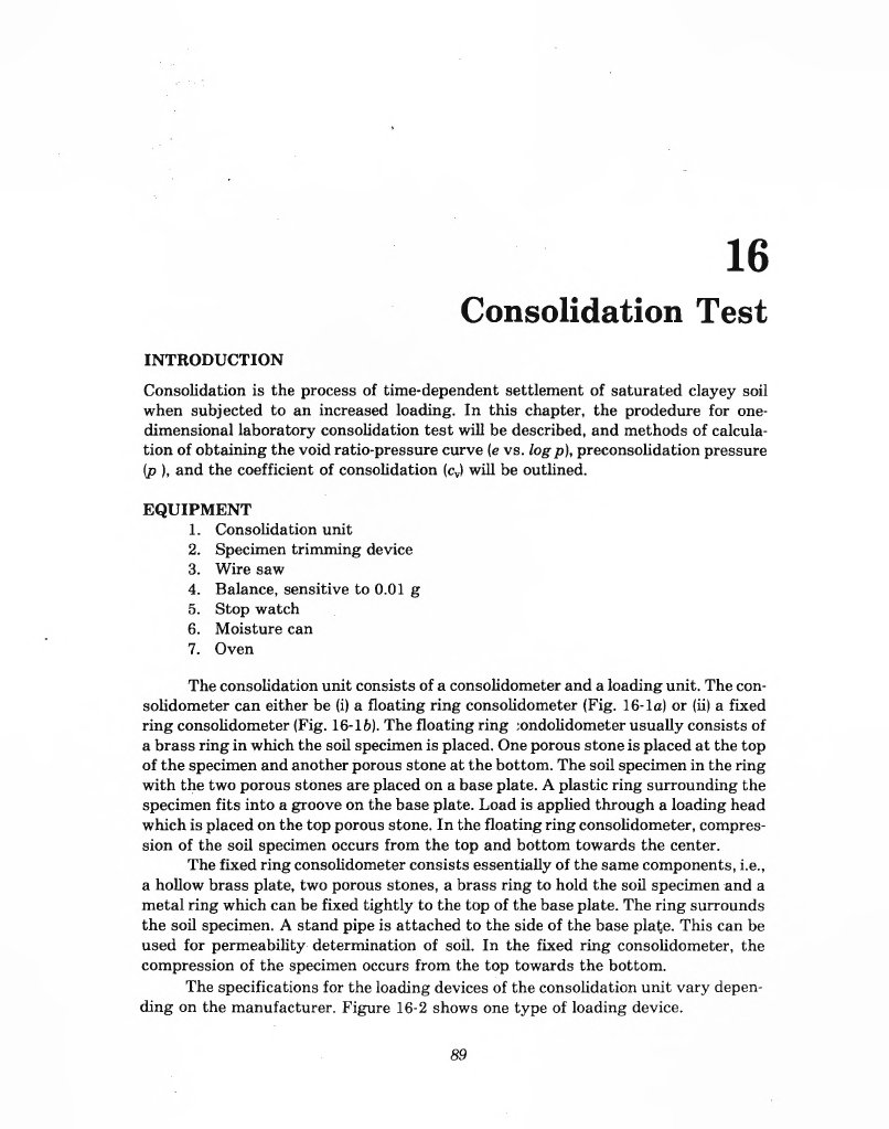 Consolidation Experiment | PDF