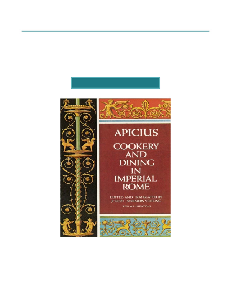 New Release Cookery and Dining in Imperial Rome Ebook Full Text | PDF ...