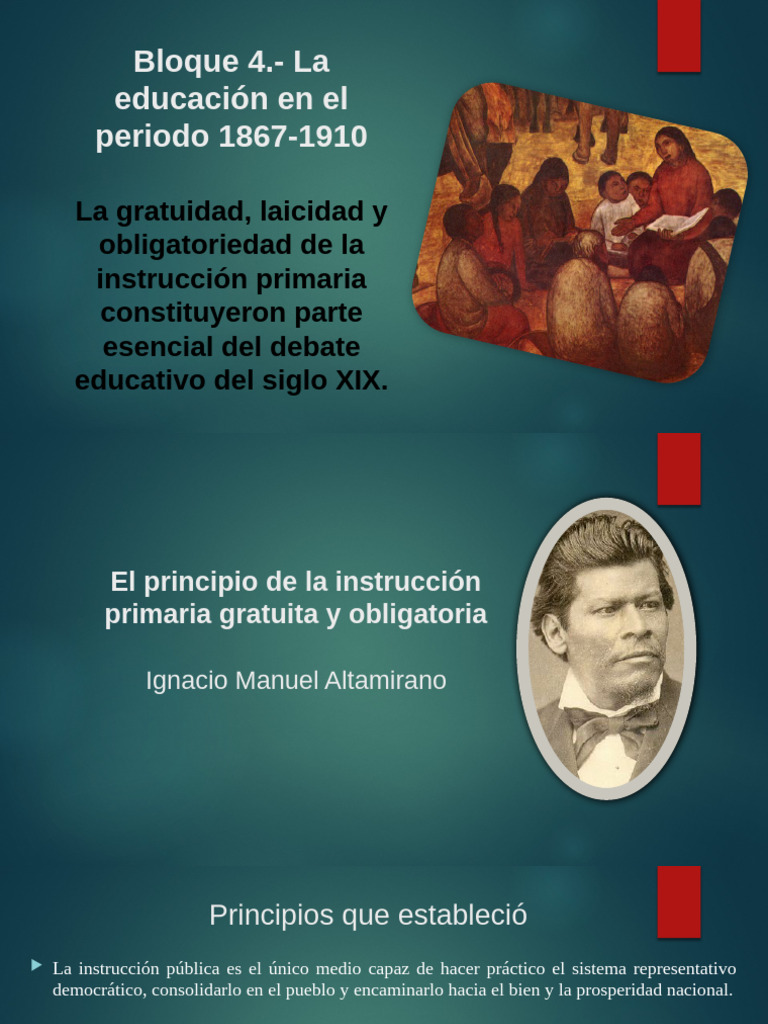 El Principio de La Instrucción Primaria Gratuita | PDF