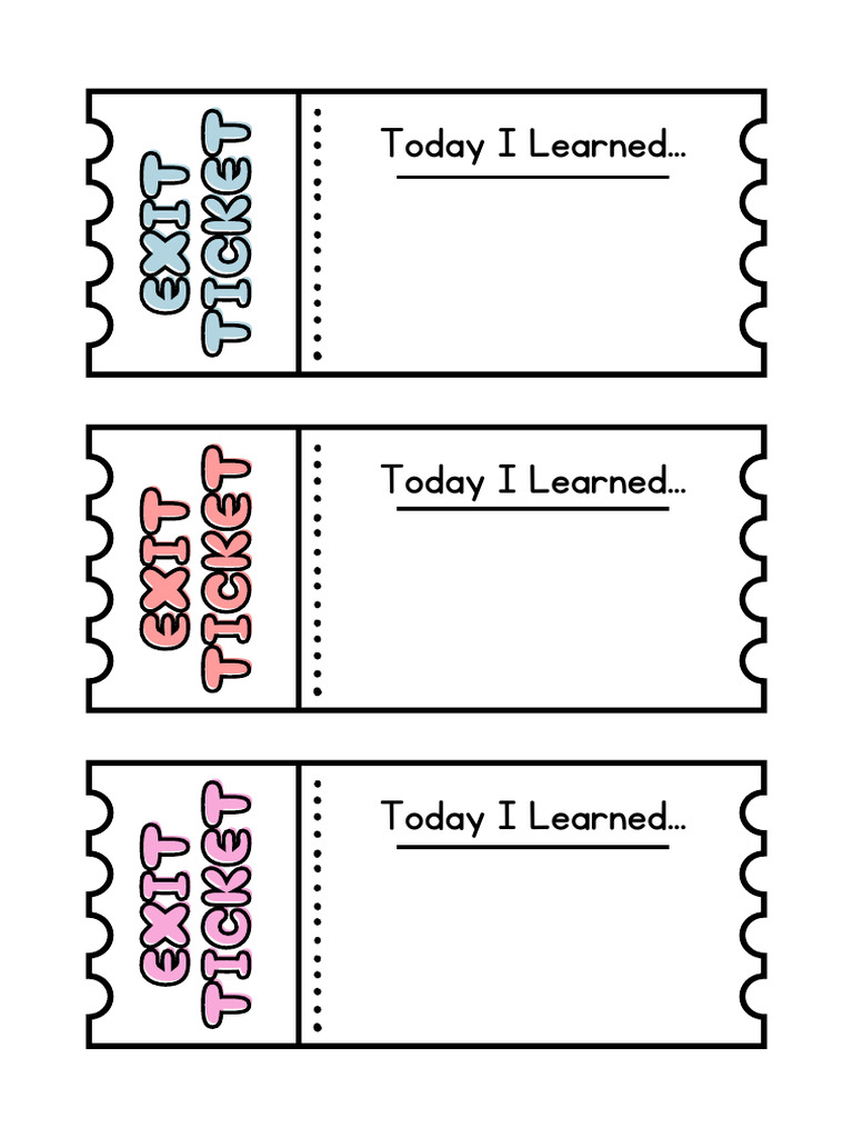 Student Exit Ticket in Simple Illustrative Style - 20250209 - 104217 ...