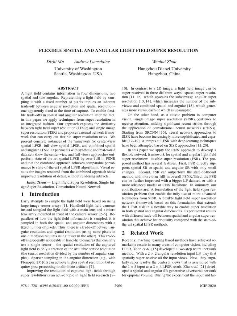 Flexible_Spatial_and_Angular_Light_Field_Super_Resolution | PDF | Image Resolution | Vision