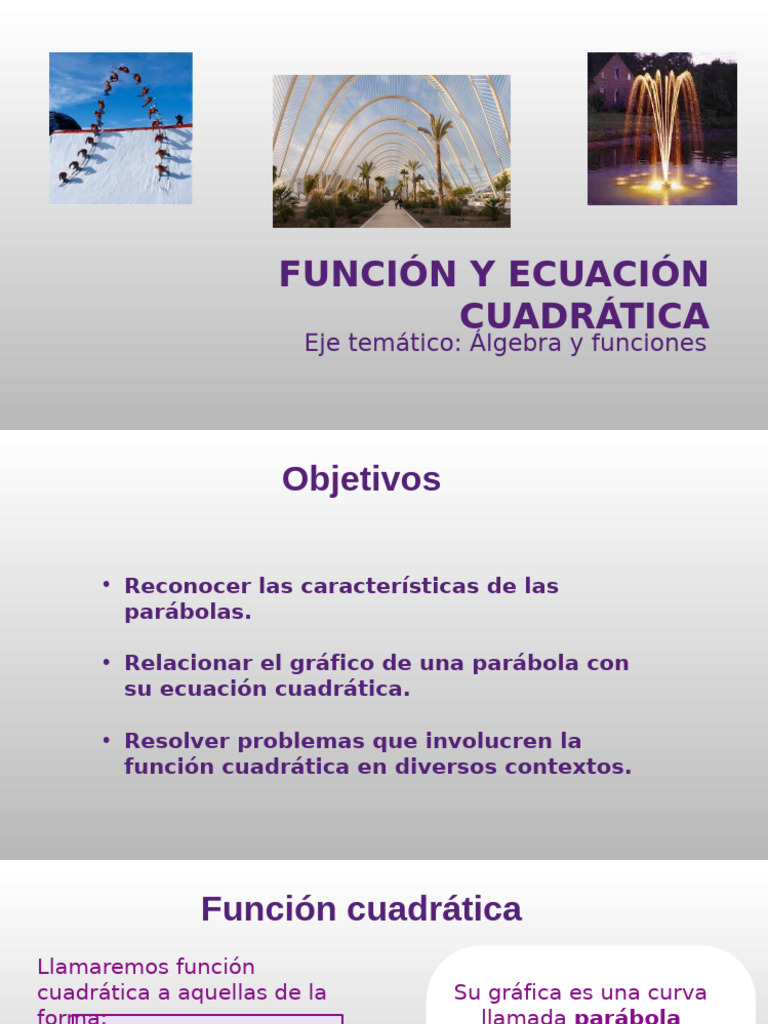 Función y Ecuación Cuadrática | PDF | Análisis matemático | Objetos matemáticos