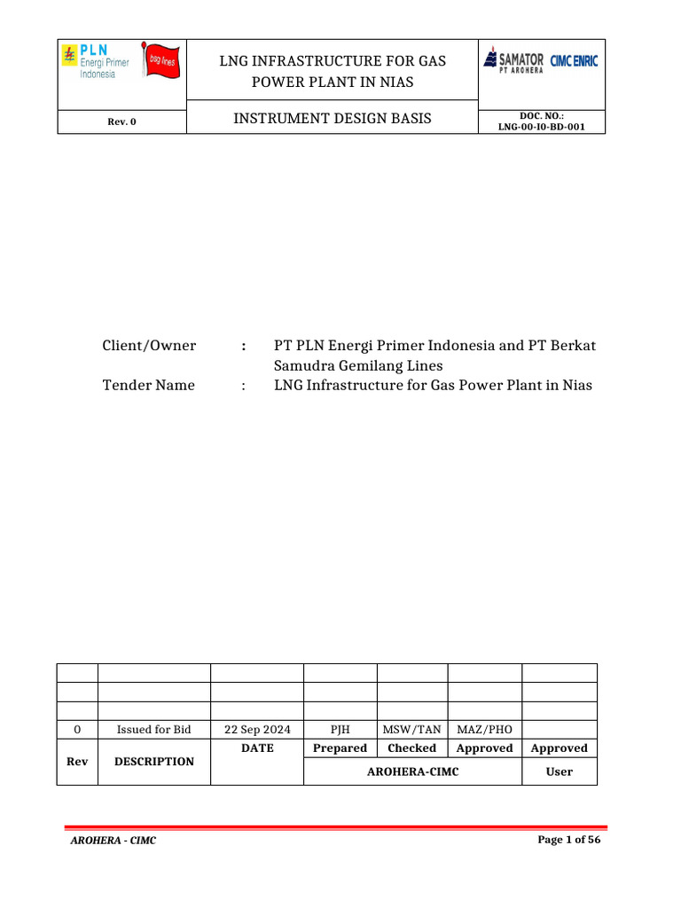 LNG Instrument Design for Nias Plant | PDF | Input/Output | Microcontroller