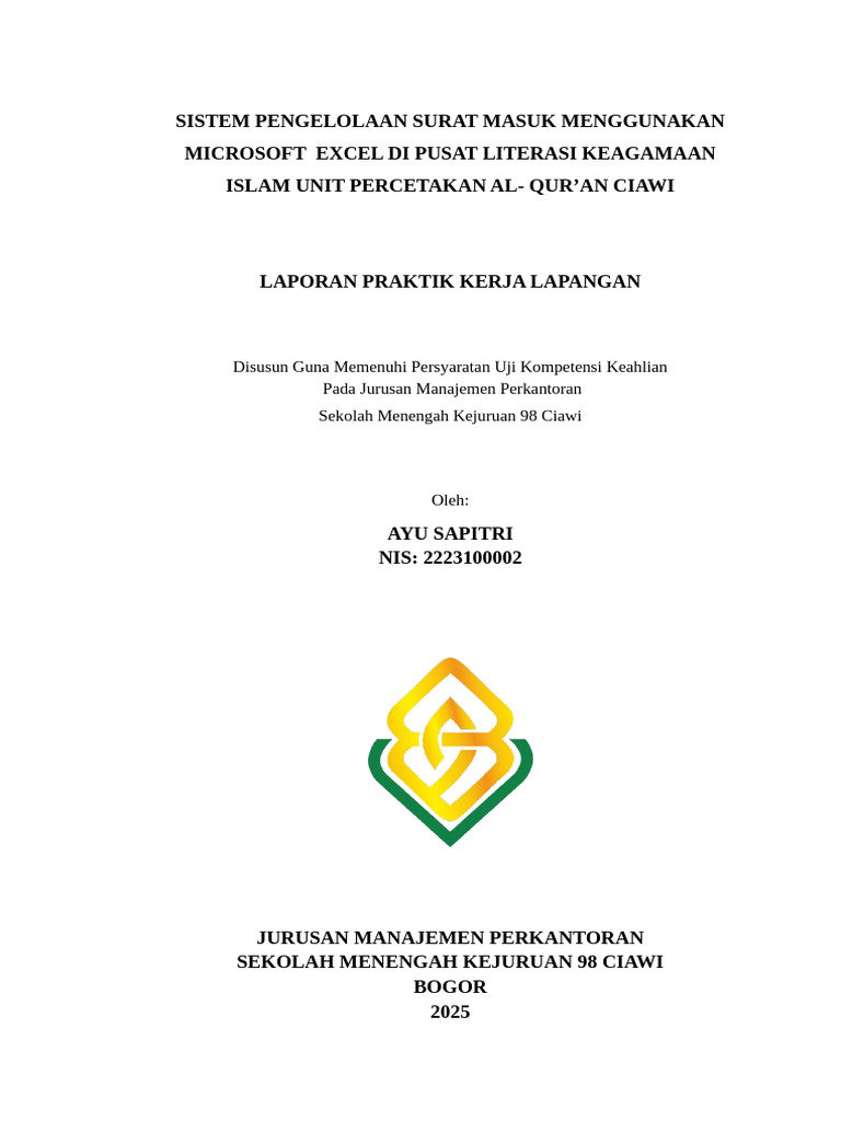 Revisi an laporan pkl ayu | PDF