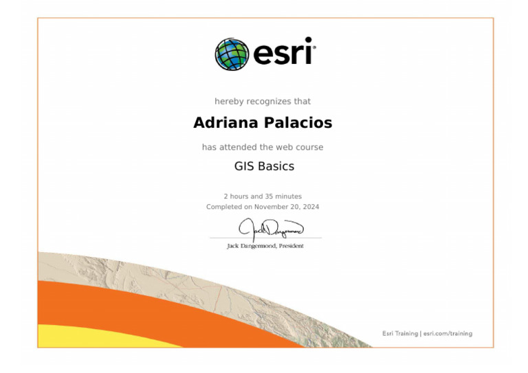 GIS Basics Certificate 11202024 | PDF
