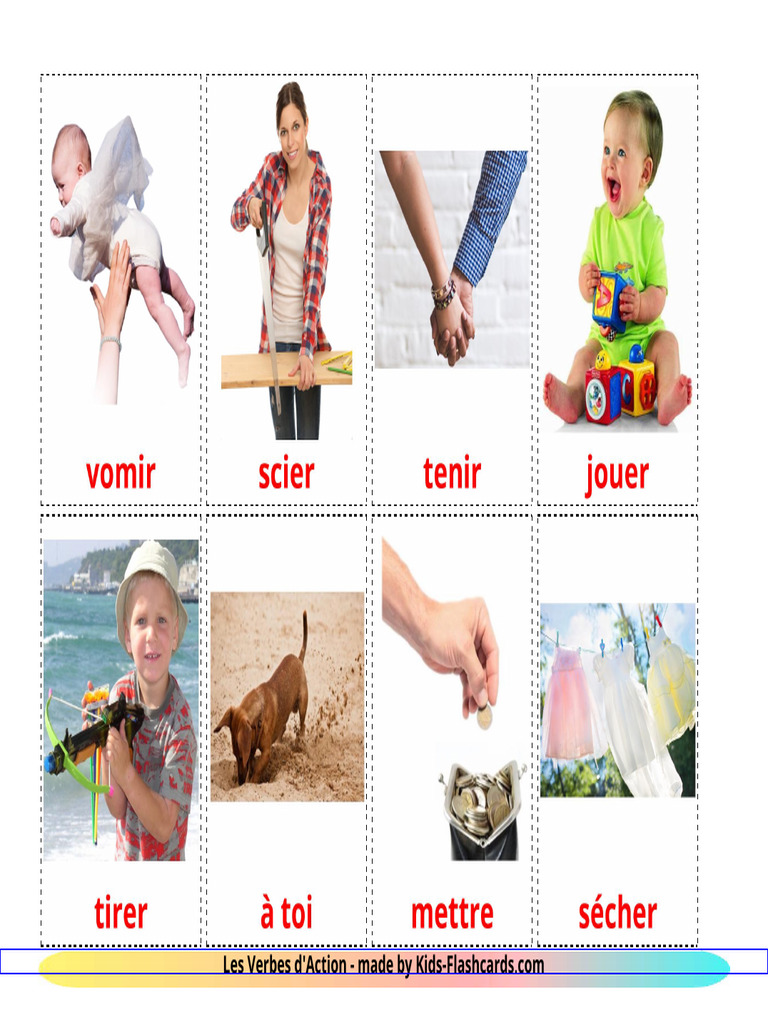 Les Verbes Daction 8 A4 | PDF